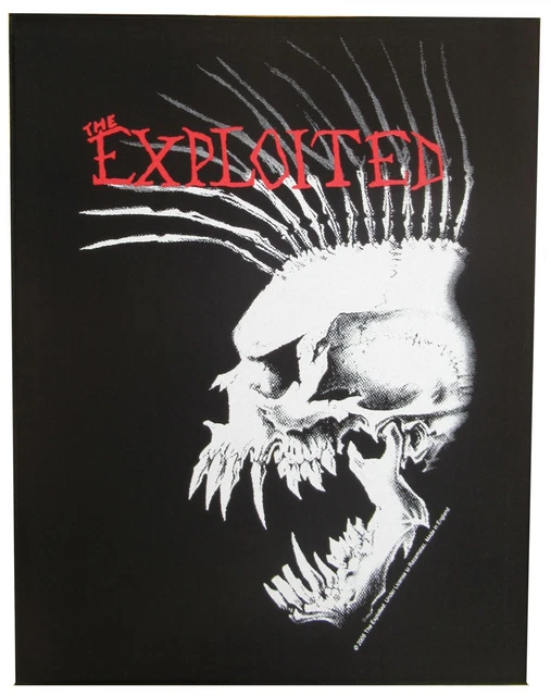 THE EXPLOITED LOGO Bib Official Back Patch License Sewing Patch Large £ ...