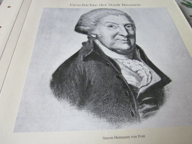 BREMEN ARCHIV 4 Geschichte 4059 Simon Hermann von Post 1724-1808 EUR 5 ...