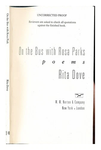 DOVE, RITA DANS le bus avec Rosa Parks : poèmes 1999 Paperback EUR 25 ...