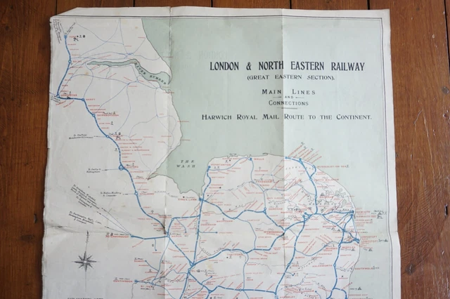 LNER GREAT EASTERN Section Railway Map Two Sided £19.99 - PicClick UK