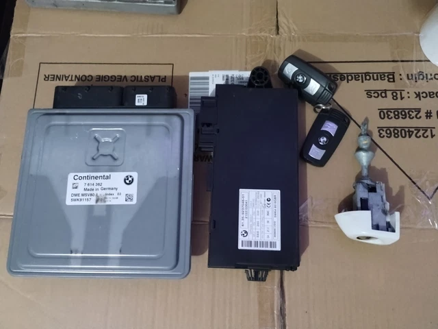 2009-2011 BMW 328I MSV80.1 N51 DME ECU CAS 3 Key Set 7614362 DOOR LOCK ...