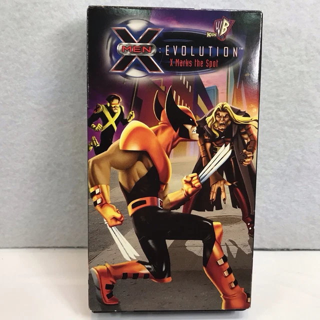 X-MEN EVOLUTION X Marks the Spot VHS Animated Cartoon Warner Bros. $14. ...