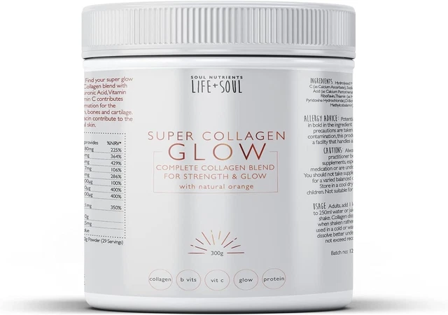 SUPER GLOW COLLAGEN Blend- Marine Collagen Powder- Hydrolysed Marine ...