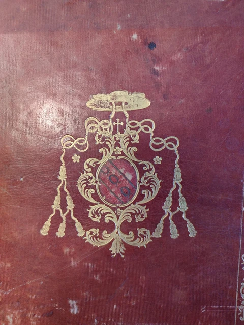 LEGATURA ALLE ARMI VESCOVO Folio Pontificale Romanum Benedicto XIV Roma ...