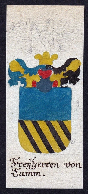 18. JH. TAMM Böhmen Manuskript Wappen Adel coat of arms heraldry ...