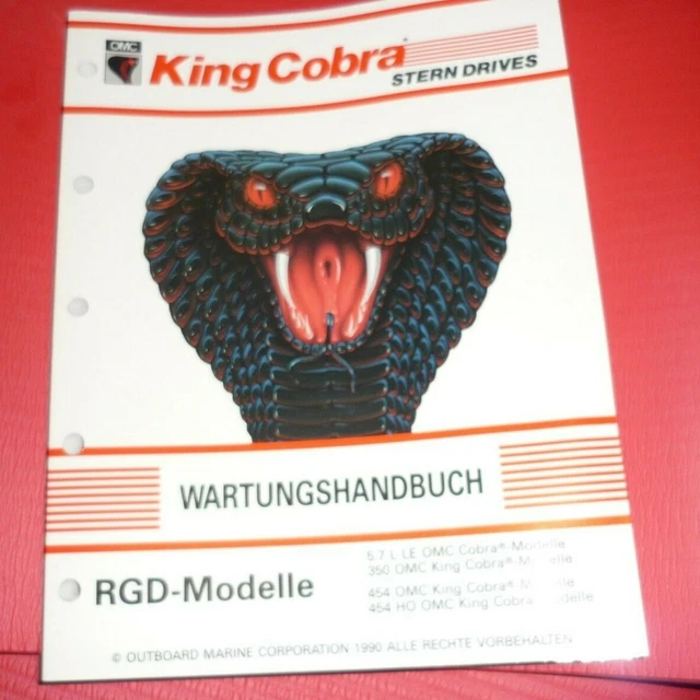 KING COBRA STAR Drives Shop Manual Original RGD Models Outboard Marine ...