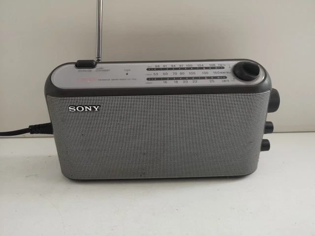 VINTAGE SONY ICF-703L 3 Band FM/MW/LW Portable Radio Receiver Battery ...
