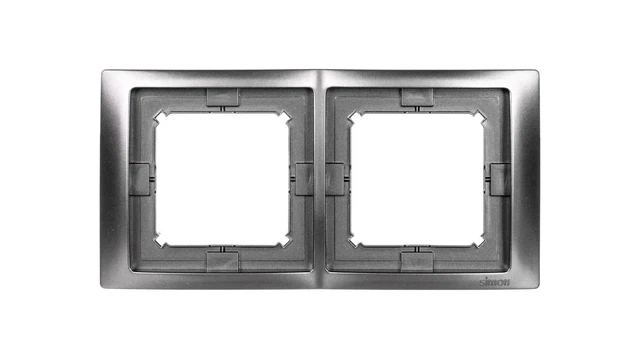 SIMON BASIC NEOS Double frame IP44 stainless steel BMRC2B/21 /T2AU $22. ...