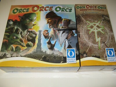 ORCS ORCS ORCS boardgame + Expansion 1 Reinforcements NEW SW Queen ...