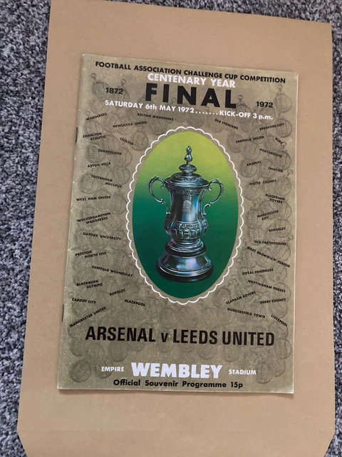 ARSENAL V LEEDS 1972 FA Cup Final Programme & Ticket £10.00 - PicClick UK