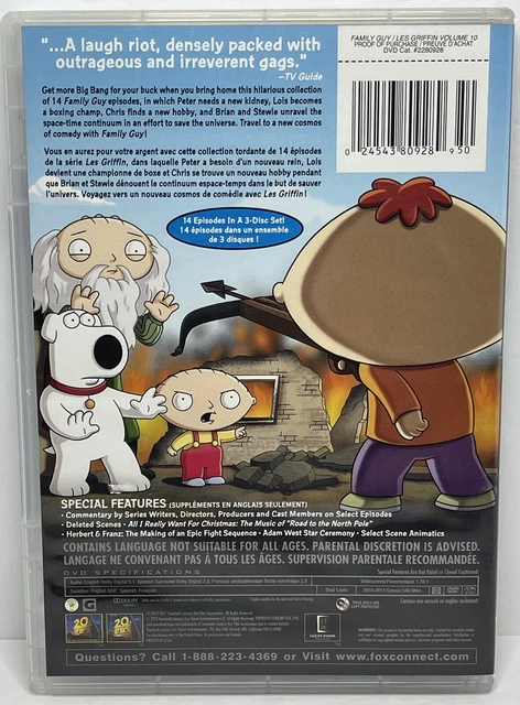 FAMILY GUY VOLUME Ten (DVD, 1999 Animated TV Series, Season 11, OOP ...