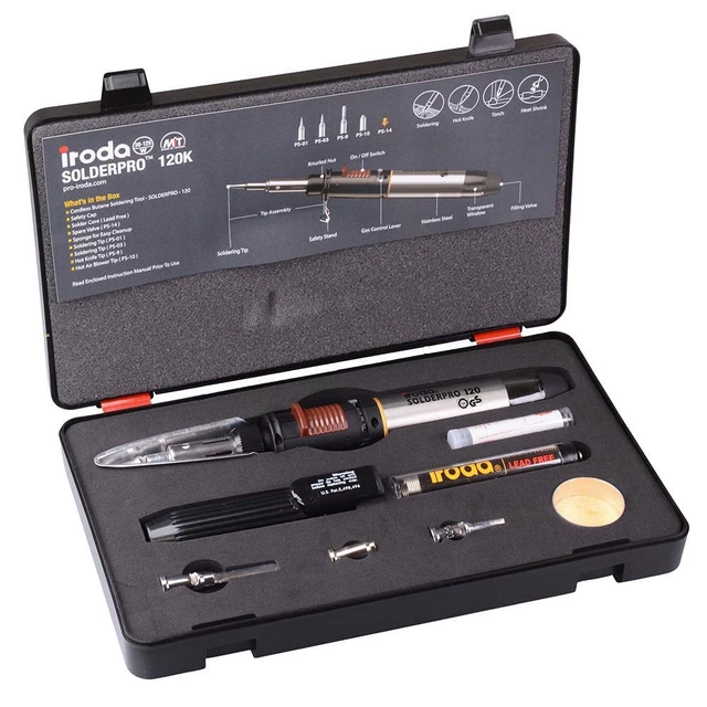 IRODA SOLDERPRO 120K sans Fil Gaz Butane Fer à Souder 4-in-1 Kit 30 ...
