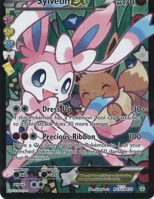 SYLVEON FULL ART Ex Radiant Collection Generations Pokemon 2016 Rc32 ...