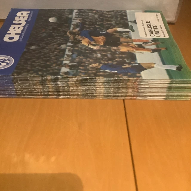 COMPLETE SEASON OFF 25 CHELSEA 1974/75 Home League/Cup Programme Bundle ...