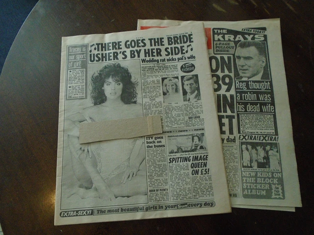 PAGE 3 GIRLS - Tracey Elvik & The Krays - 23Rd April 1990 - The Sun ...