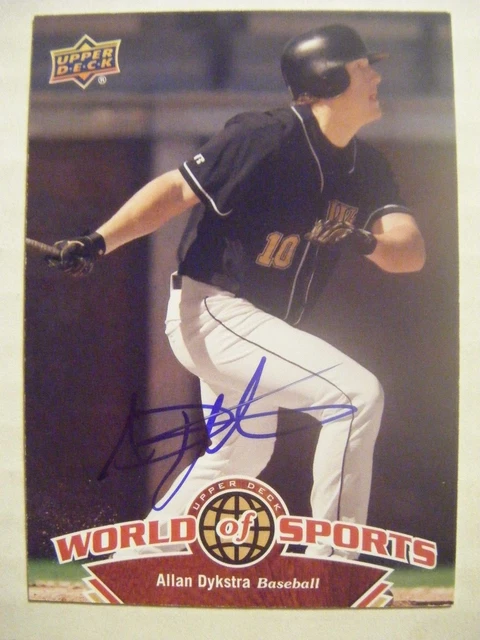CARTE DE BASEBALL World Sports signée ALLAN DYKSTRA WAKE FOREST 2010 ...