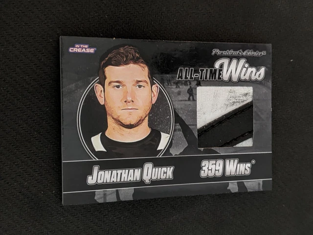 2022 PRESIDENTS CHOICE IN THE CREASE JONATHAN QUICK #ed 1/5 ALL TIME ...