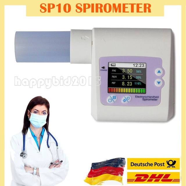 Contec Sp10 Handheld Spirometer Lung Volume Pulmonary Function Device Usb Pc Sw Eur 166 80