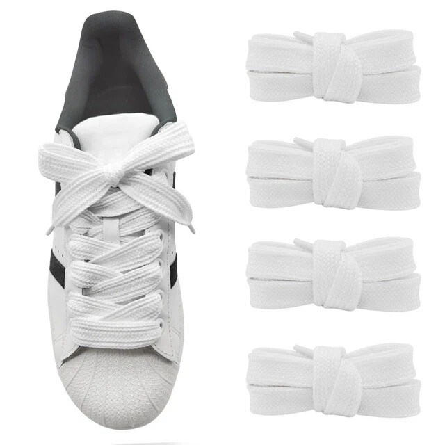 Fancy Shoe Laces 20mm XL Fat Shoelaces - White Black Red + 22 Colors ...