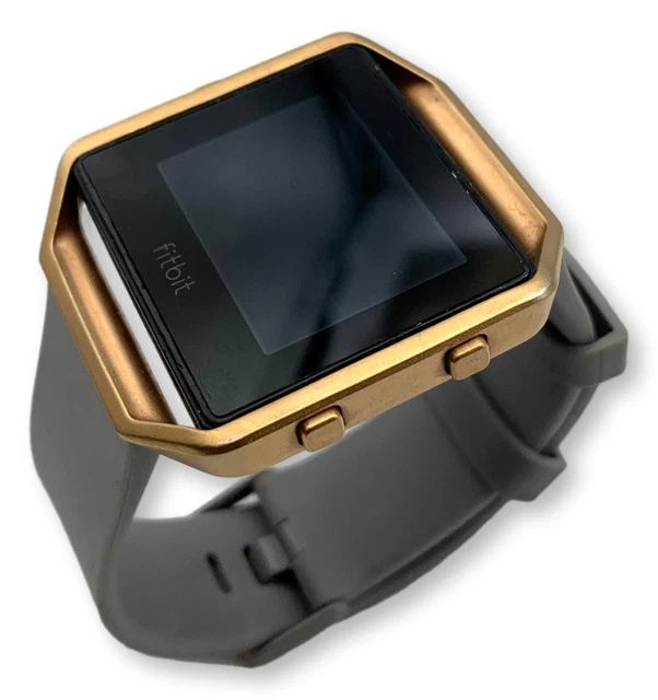 FITBIT BLAZE FB502 Black Gold Smartwatch GPS Fitness Heart Rate Tracker ...