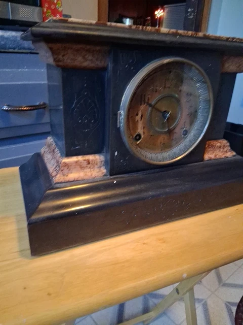 VINTAGE/ ANTIQUE SETH Thomas Adamantine Mantle Clock Works. Beautiful ...