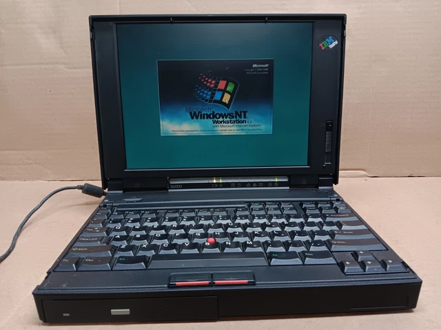 VINTAGE IBM THINKPAD 365XD Laptop Intel Pentium 133 MHz Windows NT TYPE ...