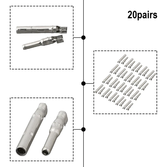 IP65 WATERPROOF SOLAR Cable Connectors 20 Pairs Male/Female Metal ...