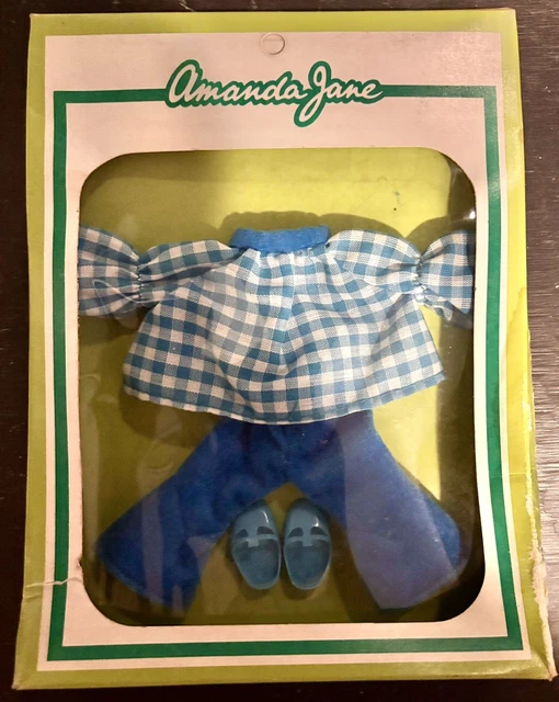 VINTAGE AMANDA Jane Doll Outfit - NRFB checked top, trousers/shoes £31. ...