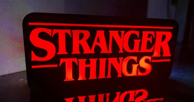 STRANGER THINGS LAMP Logo Night Light, LightboxUnique Gift for Fans ...