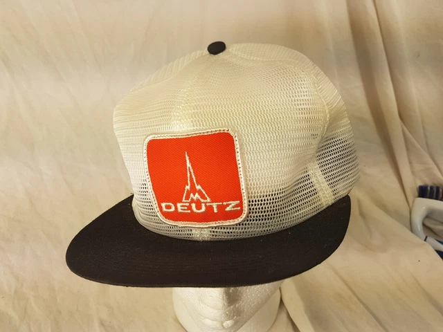 DEUTZ TRUCKER HAT Snapback Baseball Vintage 80s Patch Cap All mesh k ...