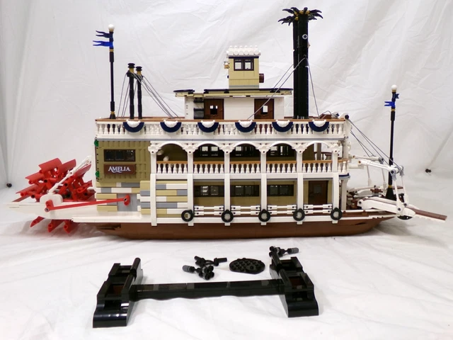 2025 LEGO IDEAS 21356 River Steamboat Amelia Modular Built Set No Box ...