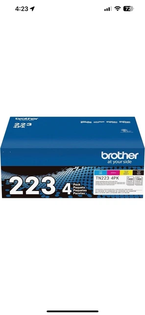 BROTHER TN223 4PK Standard-Yield Toner Cartridge Replacement 4-Pack ...