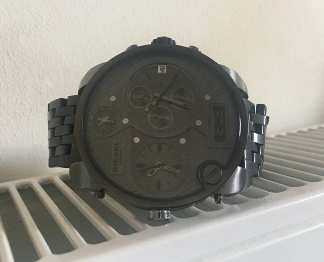 OROLOGIO DA UOMO diesel dz7247 quadrante grigio cannone analogico ...