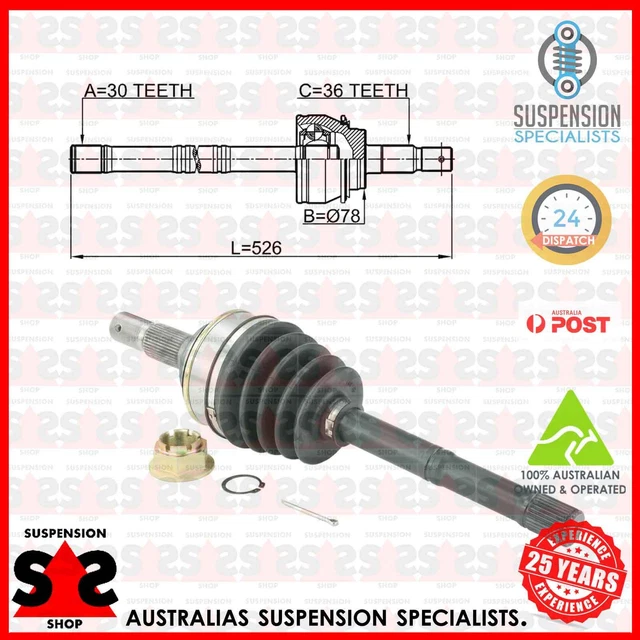 FRONT AXLE DRIVE Shaft Suit TOYOTA LandCruiser 4.5 D4-D (VDJ200) LAND CRUISER EUR 102,43 ...