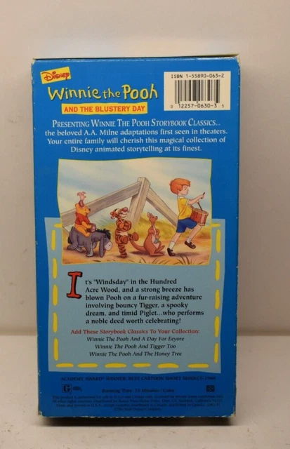 WINNIE THE POOH and the Blustery Day VHS 1999 Disney Storybook Classics ...