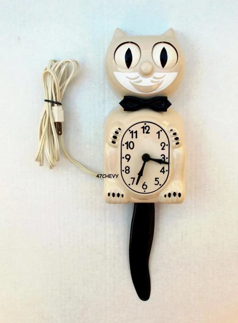VINTAGE ELECTRIC-KIT CAT Klock-Kat Clock W/Original Motor Re-Built-Made ...