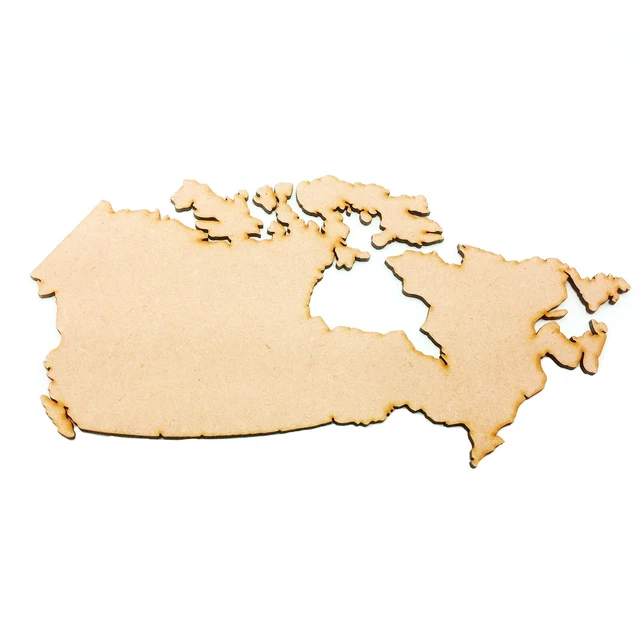 MAP OF CANADA - Wooden Canadian Maps Outline Craft Shapes mdf Holiday £ ...