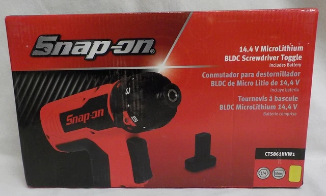 SNAP-ON 14.4V CORDLESS Screwdriver - Yellow - With 1 Battery ...