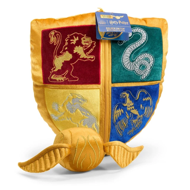NOBLE HOGWARTS SHIELD Plush With Golden Snitch 36Cm EUR 48,47 - PicClick FR