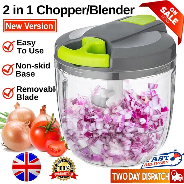 MANUAL FOOD CHOPPER Pull String Pull and Chop,Hand Food Shredder,Onions ...