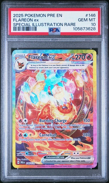 2025 POKEMON PRISMATIC Evolutions Special Illustration Rare Flareon Ex ...