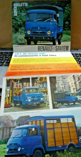 RENAULT SAVIEM SUPER GALION GOELETTE 1968 dépliant brochure catalogue ...