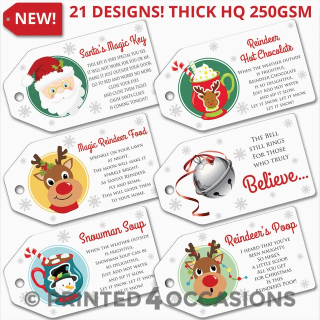 SANTAS KEY MAGIC Reindeer Food Christmas Labels Tags Snowman Soup ...