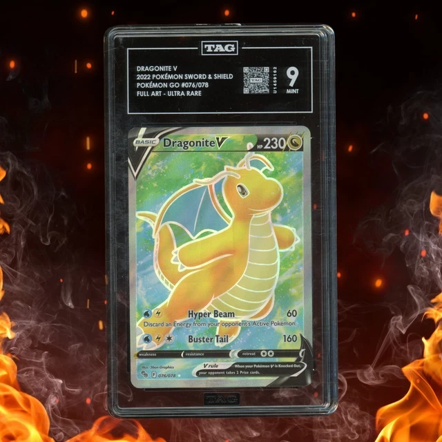 POKEMON GO DRAGONITE V 076/078 Ultra Rare TAG 9 $39.95 - PicClick CA