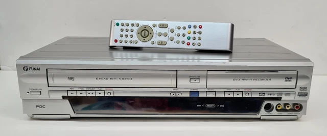 FUNAI VHS VCR-DVD, HD 1080p Player DUAL DECK COMBO VIDEO RECORDER WITH ...