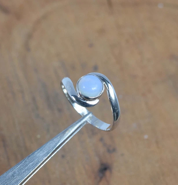 925 SOLID STERLING Silver Milky Opalite Ring-10 US N610 EUR 7,54 ...