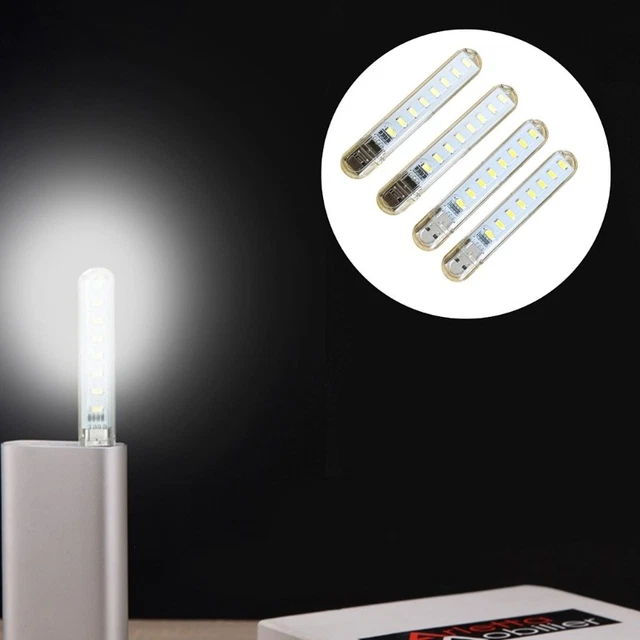 4PCS PORTABLE MINI LED 5V USB Warm White Lamp Book Reading Night Light ...