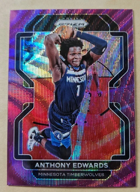 2021-22 PANINI PRIZM Anthony Edwards violet vague SP #37 loups-garous ...