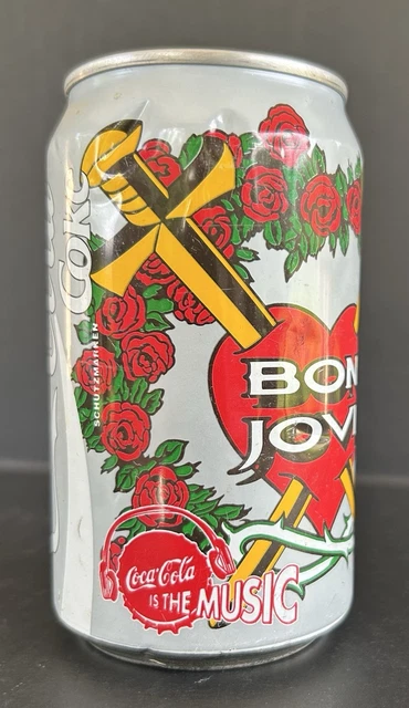 VINTAGE COCA-COLA CAN Limited Edition Bon Jovi Collectible German Soda ...