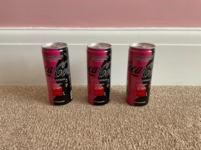 LIMITED EDITION FLAVOUR Coca-Cola Coke Zero Sugar Rosalia Movement 2023 ...